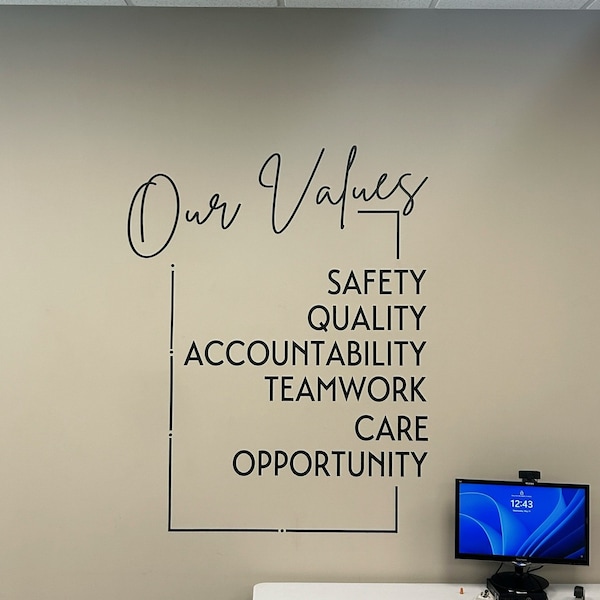 Hello & Welcome Office Wall Decal - Welcome Office Sign - Welcome Sign ...