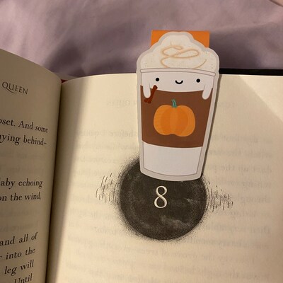 Pumpkin Spiced Latte Magnetic Bookmark jumbo - Etsy