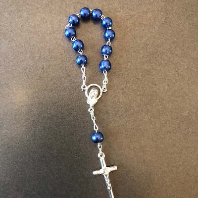 Mini Rosary 40 Pcs Glass Pearl Rosaries/mini Rosaries/rosaries/first ...