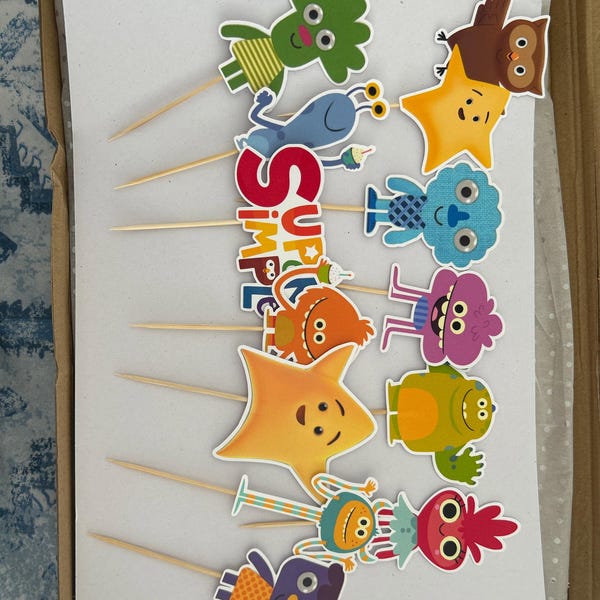 Super Simple Songs Cupcake Toppers, Super Simple Party Decor - Etsy