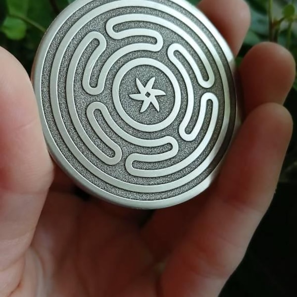 HECATE'S WHEEL COIN || Hecate's Wheel Coin || Pendant, Keychain, Pin ...