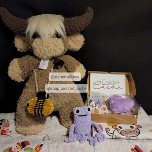 Oreo Fluffy Cow Crochet Plushie - Etsy