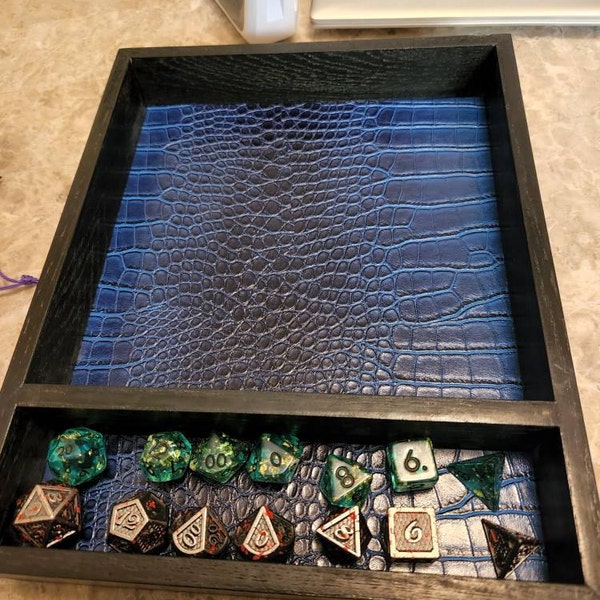 Oak Wood Dice Tray With Storage Area RPG, Dungeons and Dragons, Custom ...