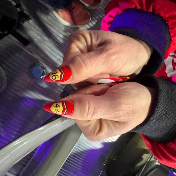 Ferrari Racing Press on Nails: Handmade Flame Checkered Nail Art ...