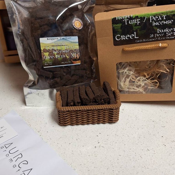 Irish Turf / Peat Incense 'creel' Basket Set (x24 Piece) - the Smell of ...