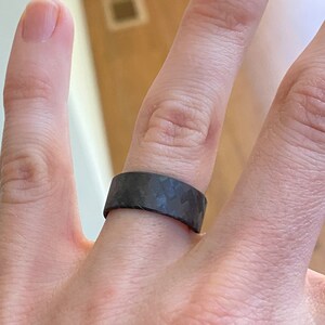 Rough Cut Faceted Pure Carbon Fiber Ring. - Etsy