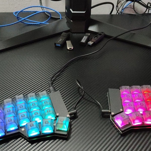 Pabile Corne V3 Hotswap MX Split Ergonomic Mechanical Keyboard Ready to ...