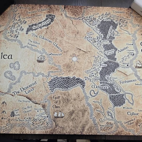 Empyrean Series World Map – Inspired by Fourth Wing & Iron Flame by ...