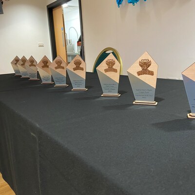 Engraved Trophy Award With Logo & Wording for Schools, Football, Dance ...