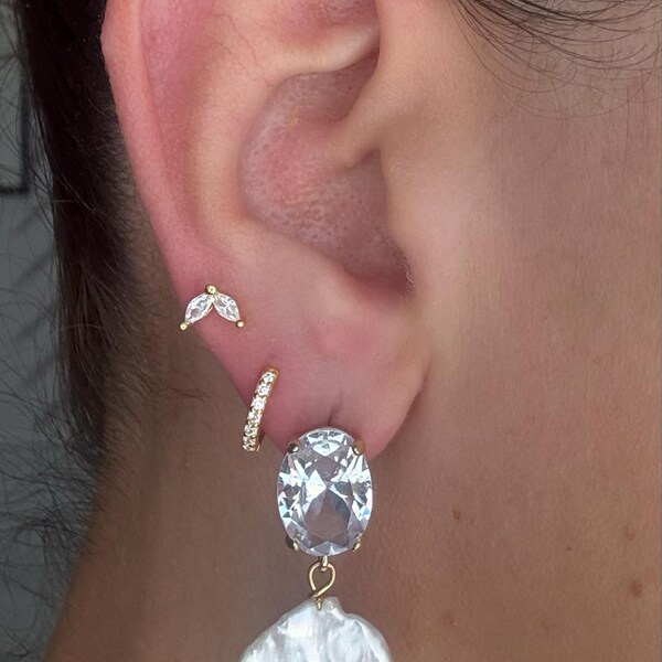 Everyday Silver Earring Set Sterling Silver Ear Stack Set for Multiple ...