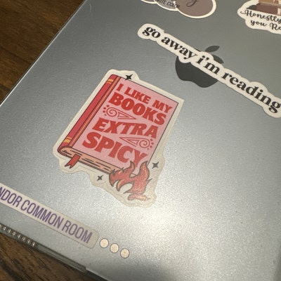 I Like My Books Extra Spicy Sticker, Romance Books Sticker, Book Club ...