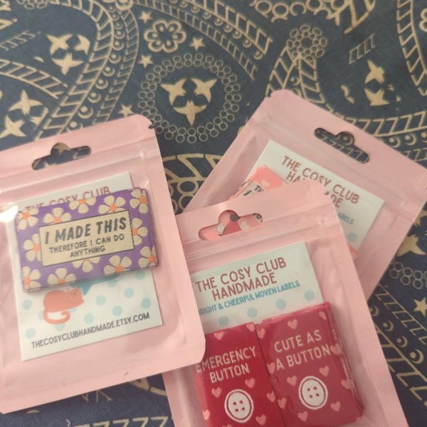 ULTIMATE COSY SET Woven Sewing Labels Gift Set Set of 18 Labels for ...