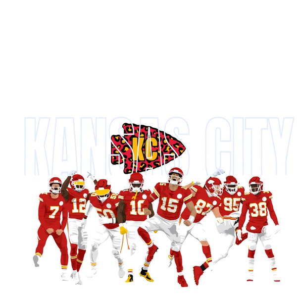 Digital Print- Kansas City - Chiefs Players Filled in - KC - Football ...