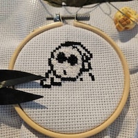 Courage the Cowardly Dog Beginner DIY Cross Stitch Kit, Counted Cross ...