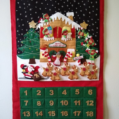 Felt Advent Calendar PATTERN & TUTORIAL 'santa's - Etsy