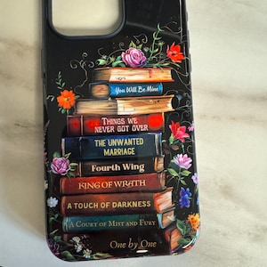 Personalized Favorite Book Phone Case, Custom Bookshelf Dark Academia ...