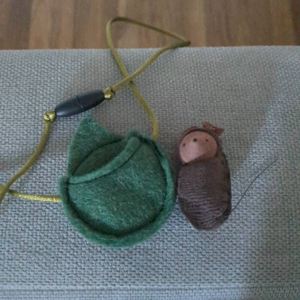 Little Critter in a Hedge Cozy // Waldorf Toy // Mouse Doll // Mole ...