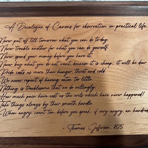 Custom Engraved Plaque Personalized Two Tone Wooden Plaque - Engraving ...