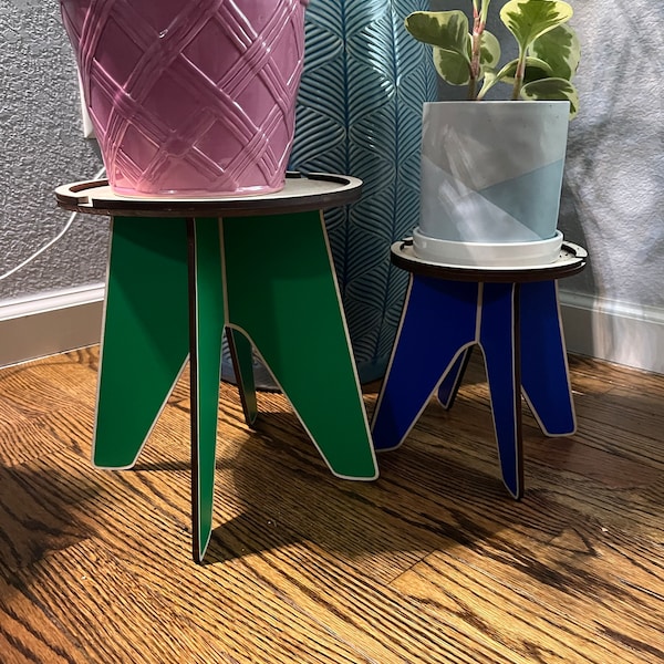Wooden Plant Stand for Indoor Plants: Scandinavian Design House Plant ...