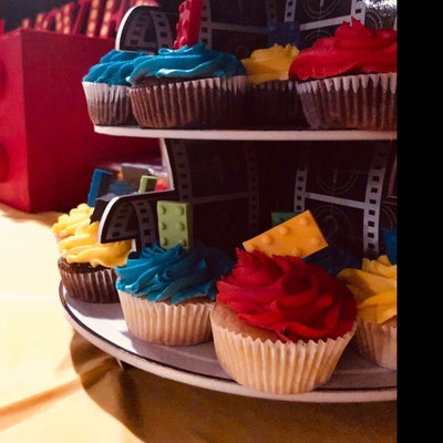 15 Fondant Building Bricks Toppers Made by Fancytop Cupcake - Etsy