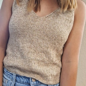 Knitting Pattern the Beverly Modern Chunky Oversized Sleeveless V Neck ...