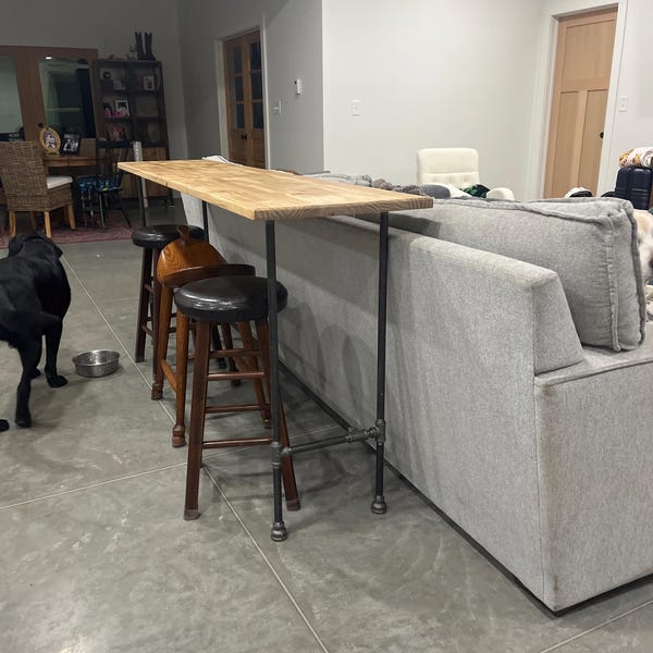 Wooden Sofa Bar Table, Industrial Wood Bar Table Buffet Table ...