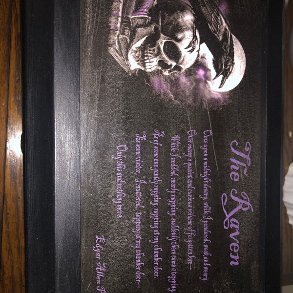 Navy Blue Wood Wall Display Shelf Shadow Box Americana Farmhouse Chic ...