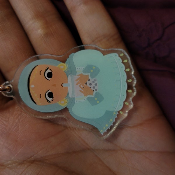 Keychain- It's Boba Time,hijabi With Boba Keychain,cute Boba Keychain ...