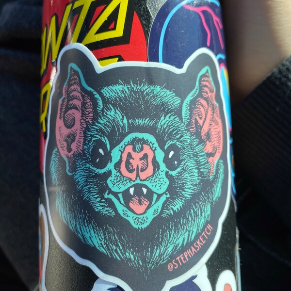 Bat Sticker - Vampire Bat - Horror - Horror Art - Horror Decor - Spooky ...