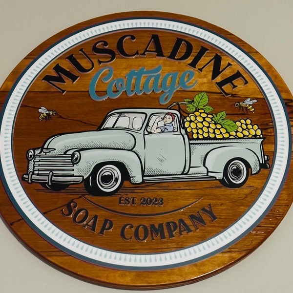 Custom Venue Sign, Storefront Sign, Wedding Venue Logo, Raised 3D Wood ...