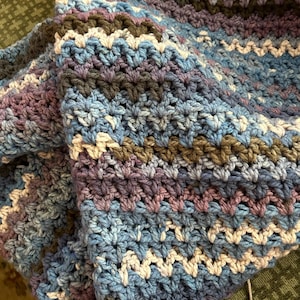 Double Crochet Ripple Stitch, Easy Wavy Crochet Pattern Quick and Easy ...