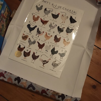 A-Z of Chickens Poster, Chicken Print, Chicken Breeds Art, Alphabet ...