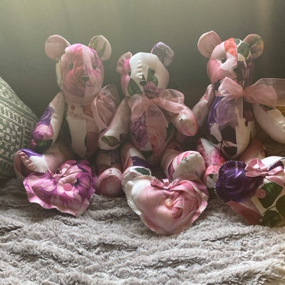 Memory Bear 15 Inches Tall Made From Your Loved One's Clothing - Etsy
