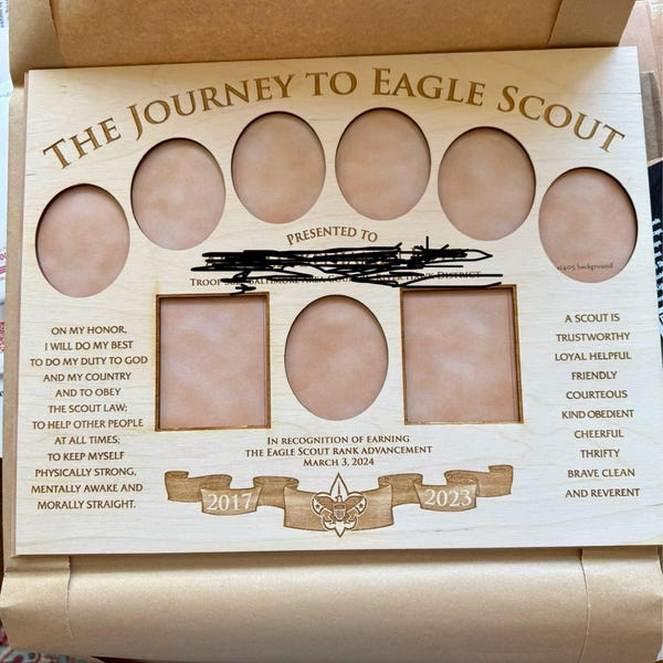 Journey to Eagle Plaque, 11x14 Wood Plaque, Eagle Scout Patches ...