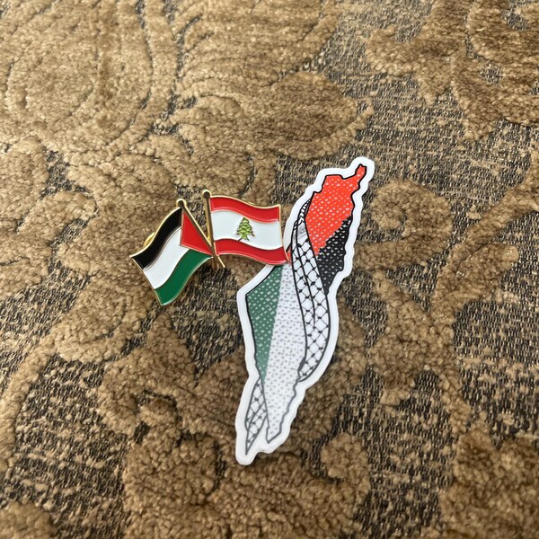 Palestine Map Poppy Patch - Etsy