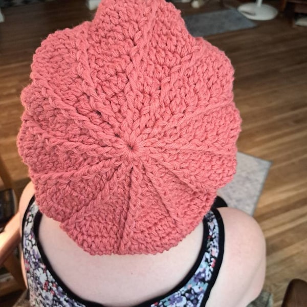 Crochet Easy Textured French Beret PATTERN, Crochet Easy Beret for ...