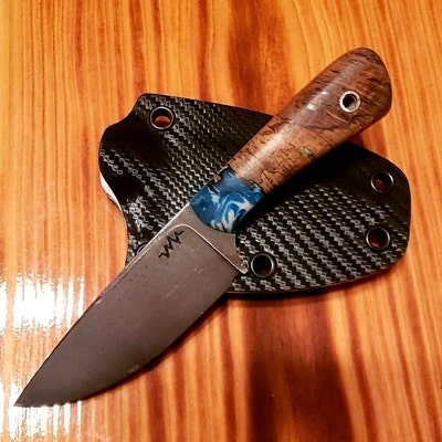 3D Printed Knife Scale Design in Blaze Orange and Lime Green - Etsy