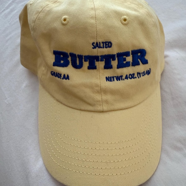 Embroidered Salted Butter Cap: Funny Foodie Hat, Baker Gift - Etsy