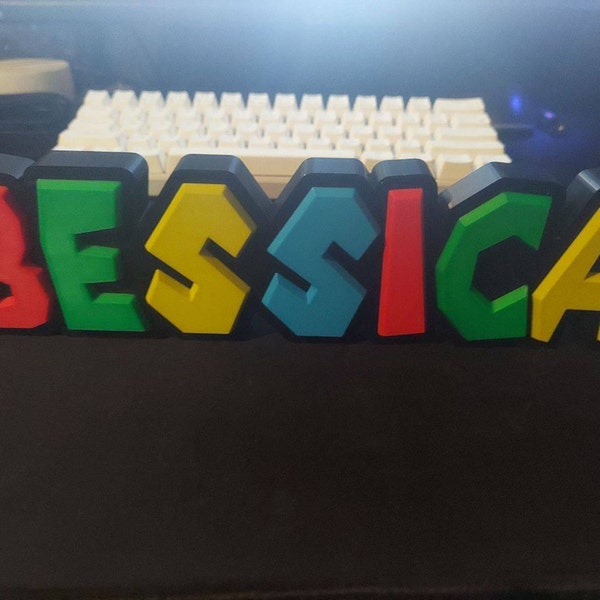 Custom Super Mario Bros Inspired Name Plate, Kids Desk, Kids Room ...
