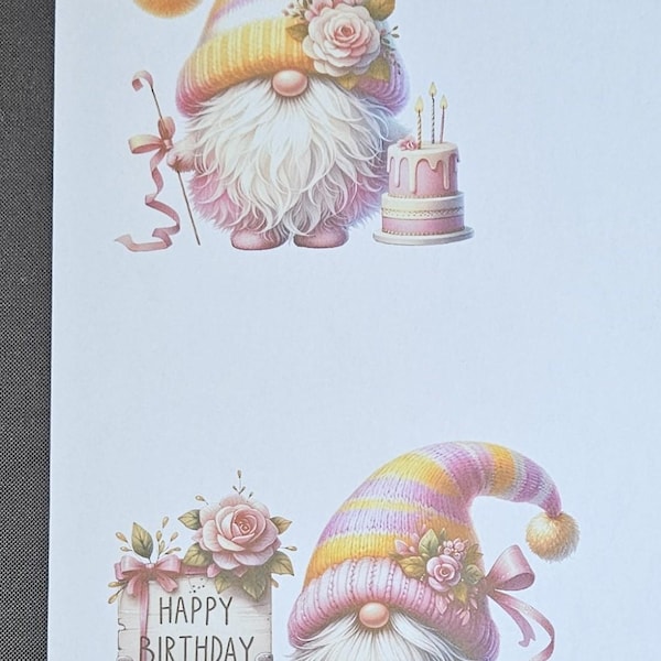 Watercolor Birthday Gnomes Clipart Bundle, Birthday Gnomes PNG, Happy ...