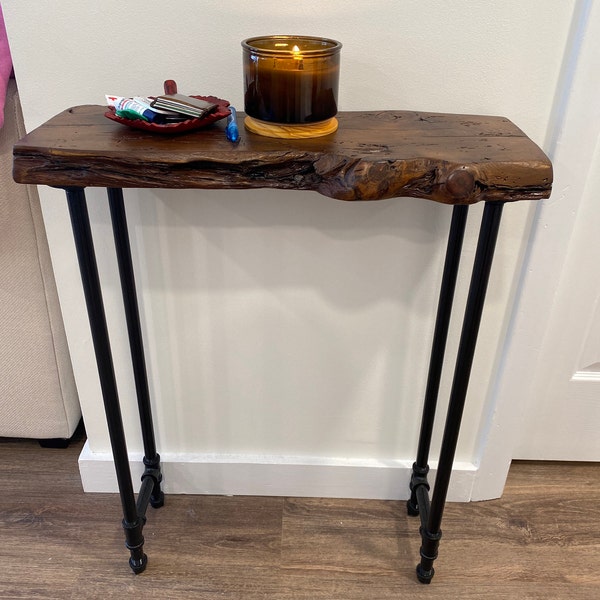 Narrow Console Handmade Table, Reclaimed Wood Table, Long Sofa Table ...
