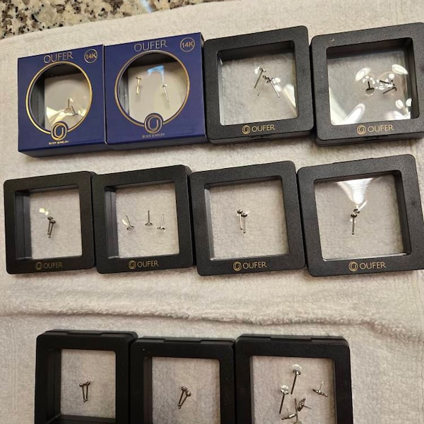 14K 16G 18G 20G THREADLESS Replacement/threadless Post/push Pin Back ...