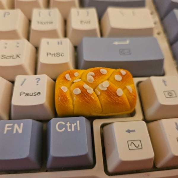 Handmade Toast Keycap: Almond Bread, MX Cherry Keyboard (1.5U) - Etsy