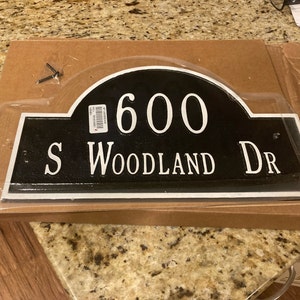 Metal Address Plaque Personalized Cast With Arch Top large Option ...