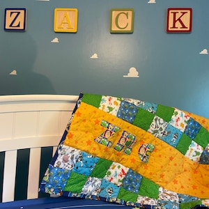 Wood Block Nursery Letters, Baby Name, Individual Wood Letters, Wooden ...