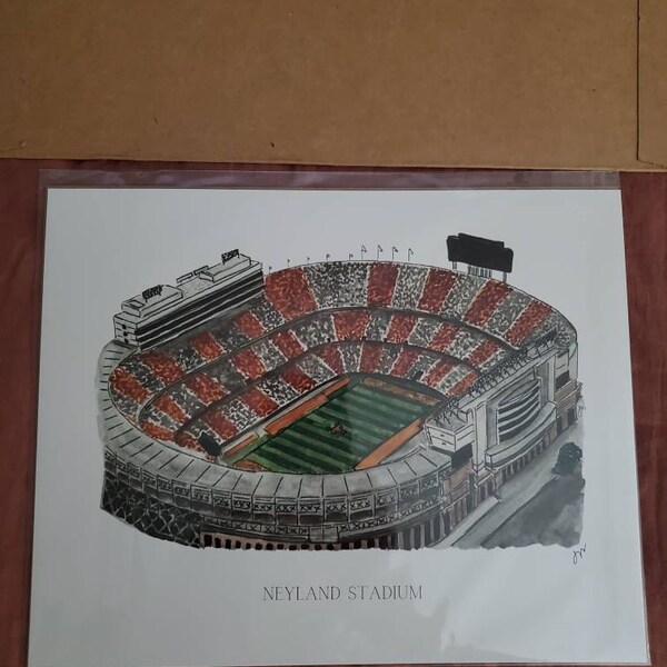 Neyland Stadium Watercolor Print - Etsy