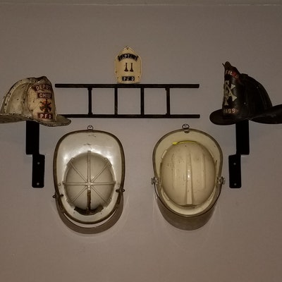 Fireman Fire Fighter Helmet Wall Mount Display Rack Holder - Etsy