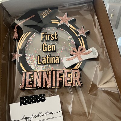 Custom Graduation Shaker Cake Topper, Graduation Cake Topper ...