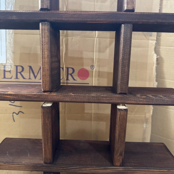 Handmade Solid Wood Cup Shelf Coffee Tea Mug Shelf, Cup Holder, Wall ...