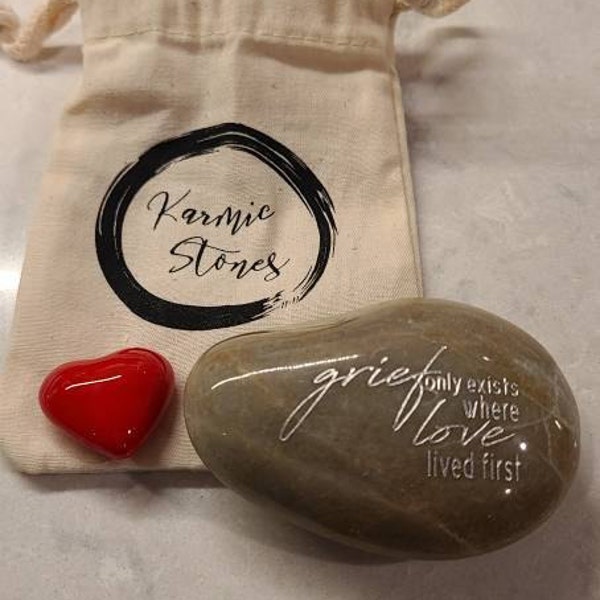 Engraved Rock | Grief Only Exists Where Love Lived First | Sympathy ...